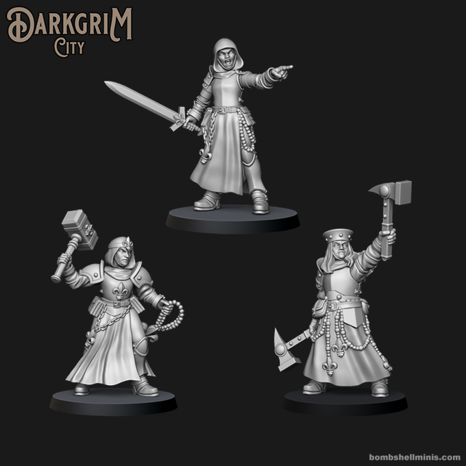 Sisters - Heavy Armor (3) | Bombshell Miniatures