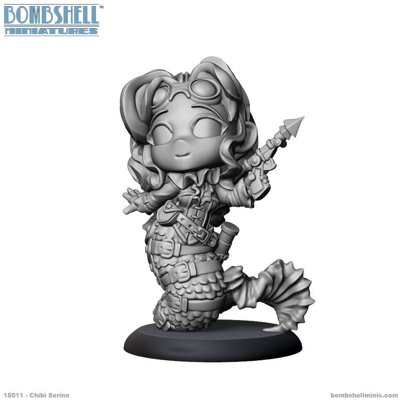 Chibi Serina, Clockwork Mermaid | Bombshell Miniatures
