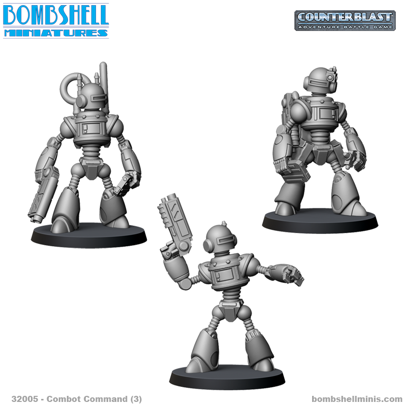 GDF ComBot Command (3) | Bombshell Miniatures