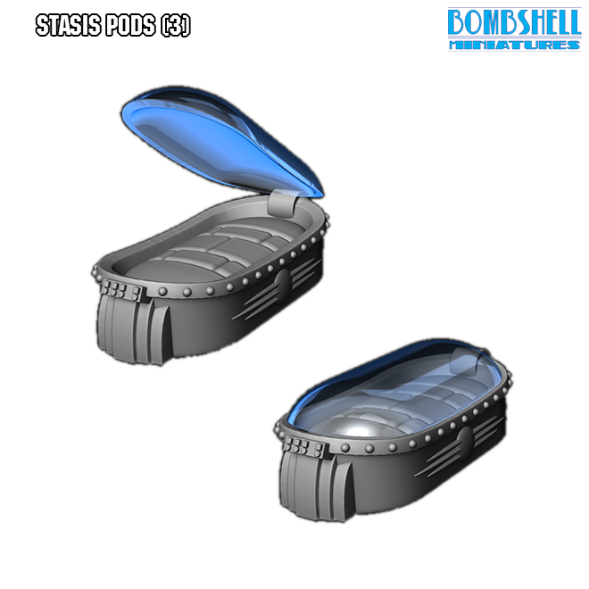 Stasis Pods (3) | Bombshell Miniatures